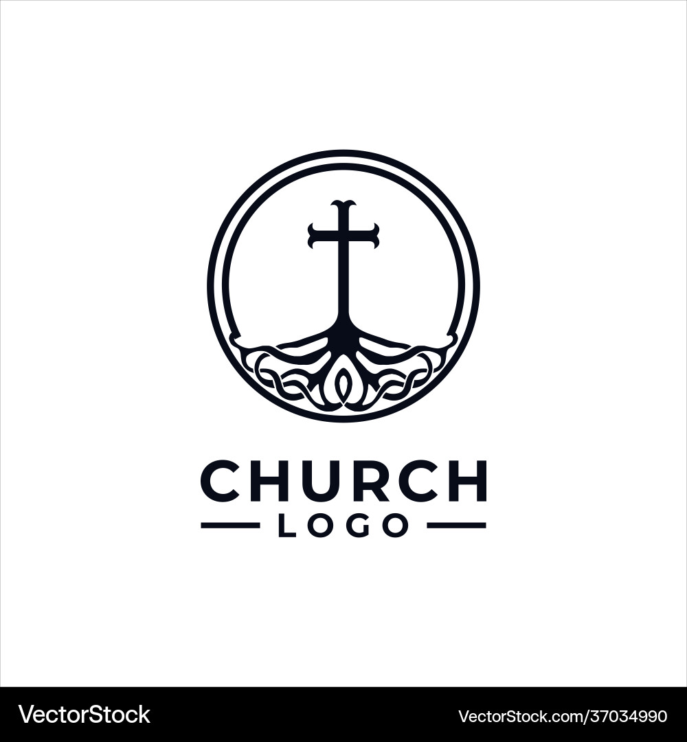 Church logo design inspiration idea concept Vector Image