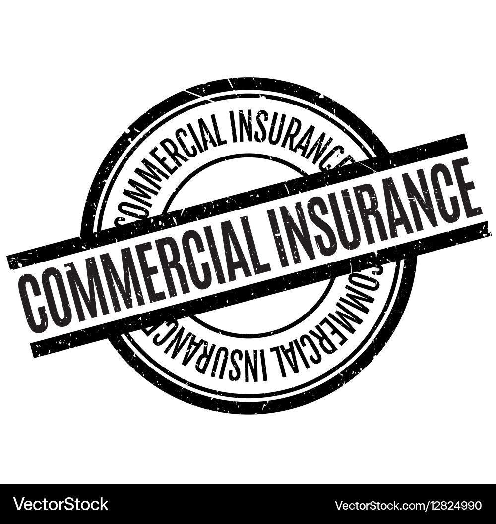 Commercial Insurance rubber stamp Royalty Free Vector Image