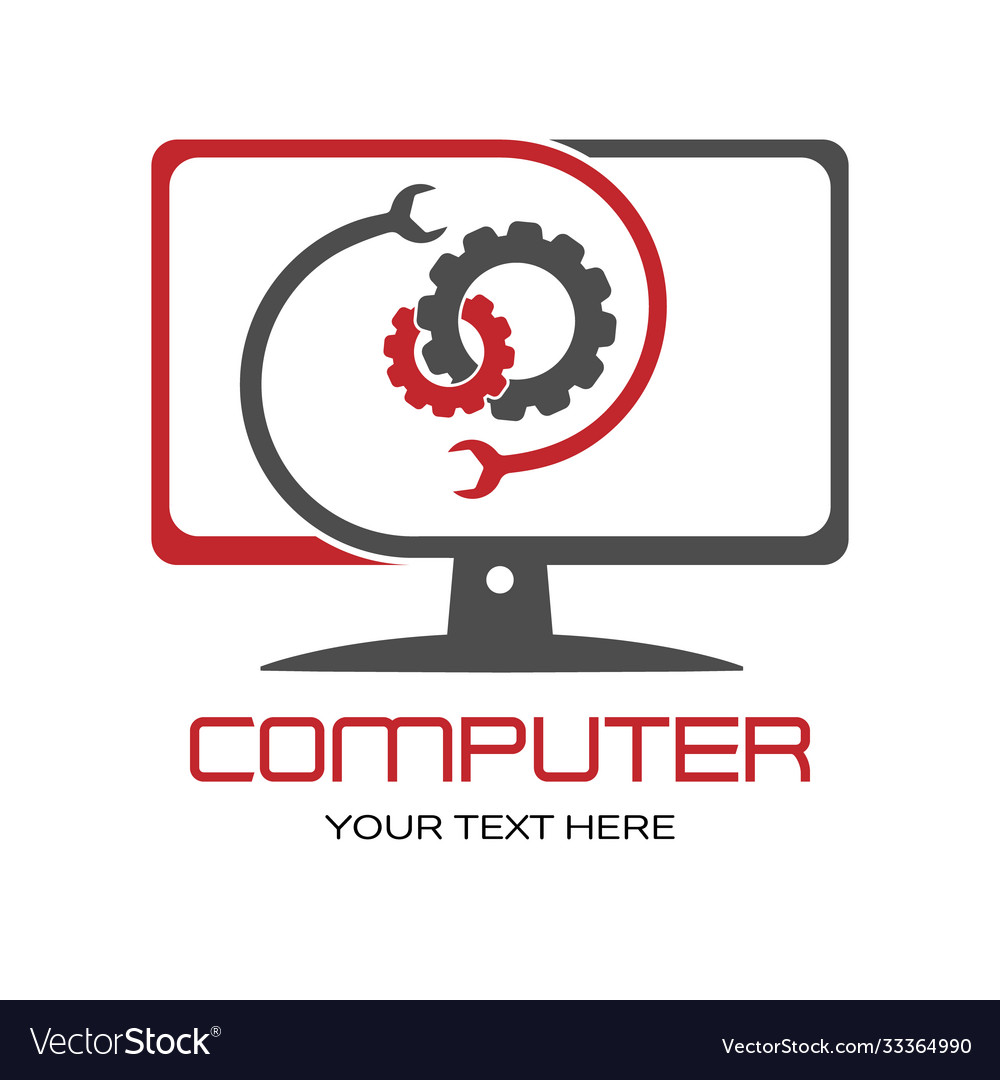 Computer technology for theme design isolated Vector Image