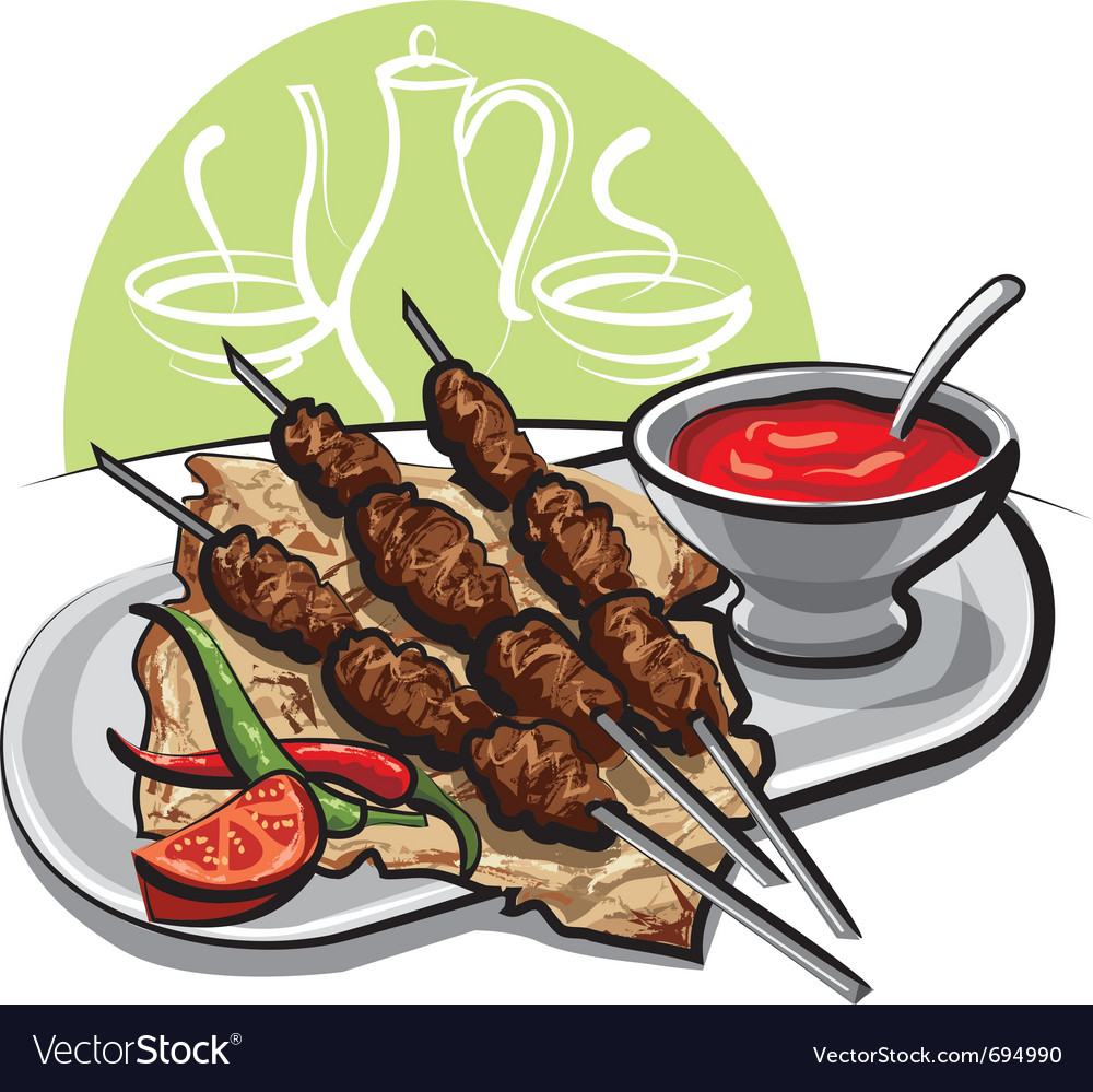 Kebab Royalty Free Vector Image - VectorStock