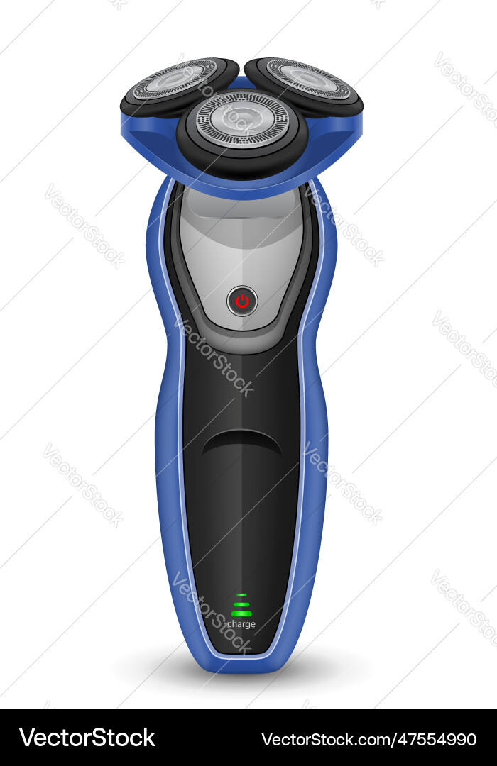 Modern mens electric razor on a battery Royalty Free Vector