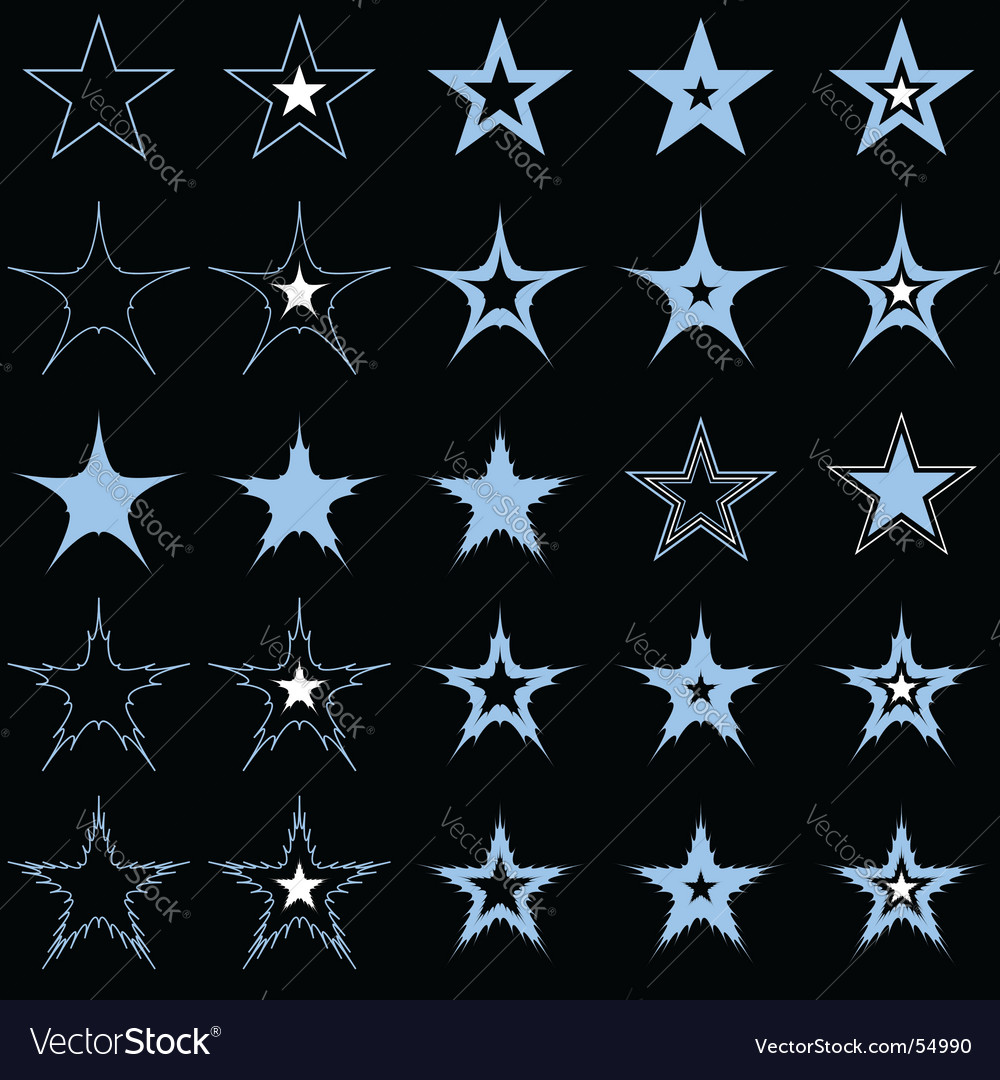 Stars design elements Royalty Free Vector Image