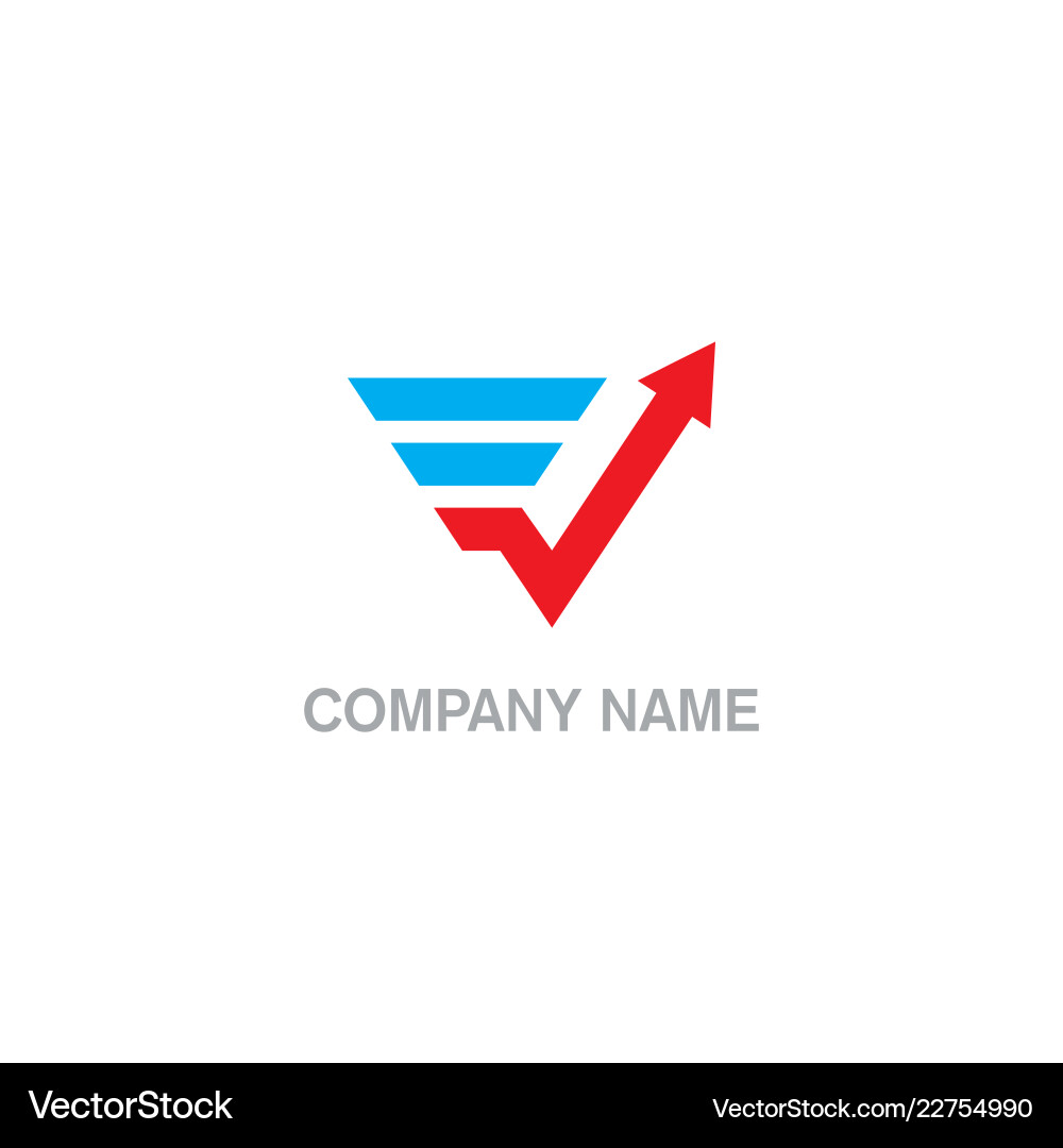 Triangle arrow business company logo Royalty Free Vector