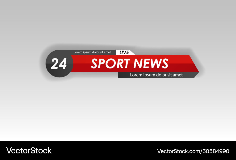 Tv news bar Royalty Free Vector Image - VectorStock