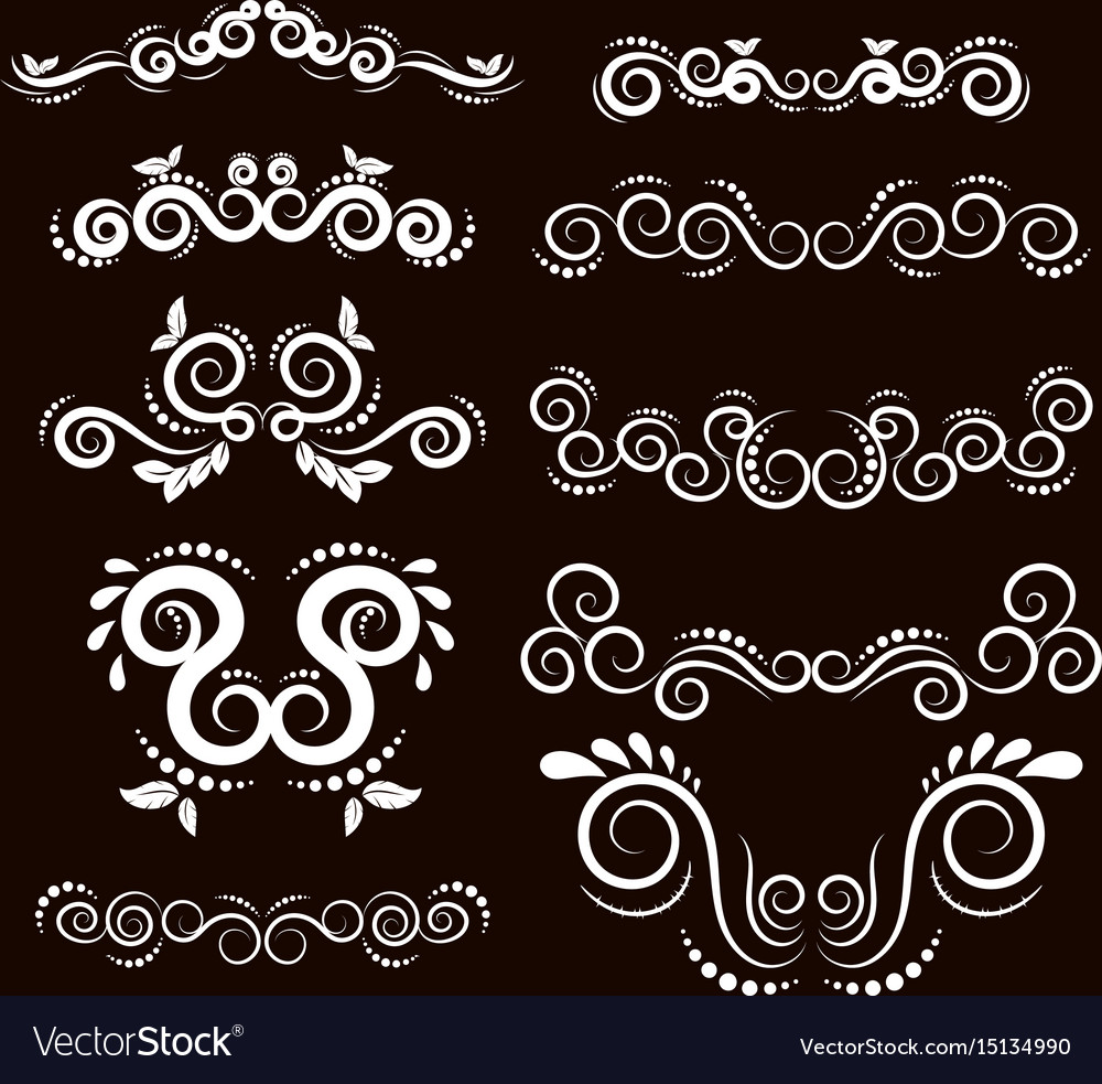 Vintage frames and scroll elements Royalty Free Vector Image