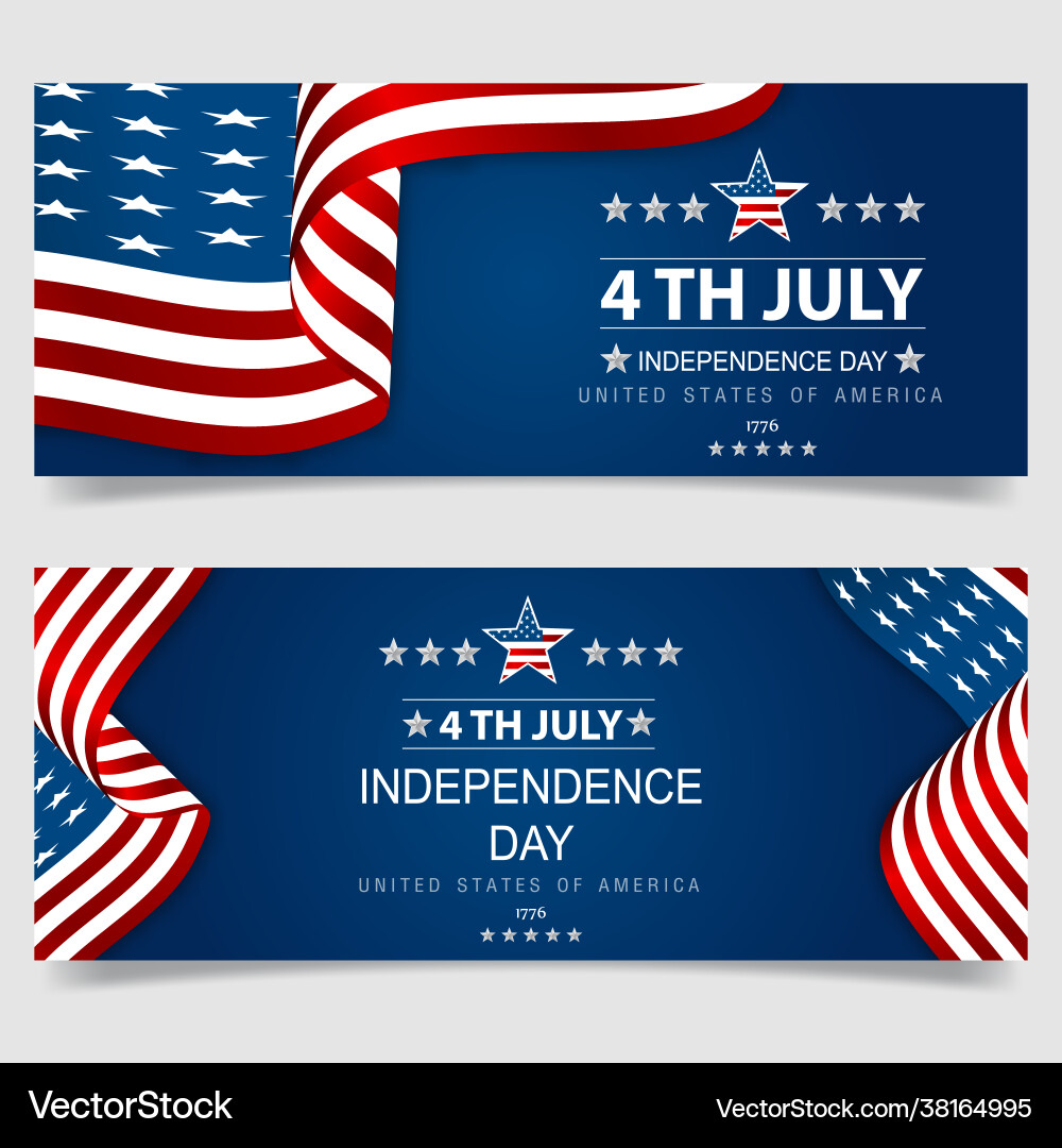 4th july banner Royalty Free Vector Image - VectorStock