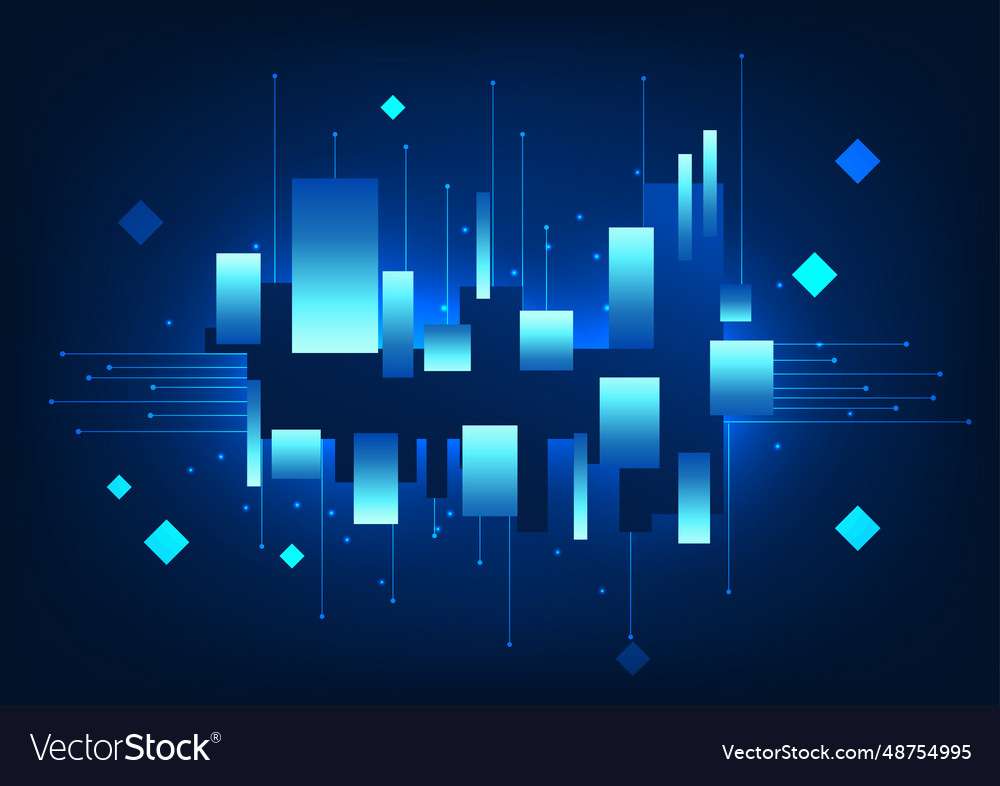 Abstract technology background square geometric Vector Image