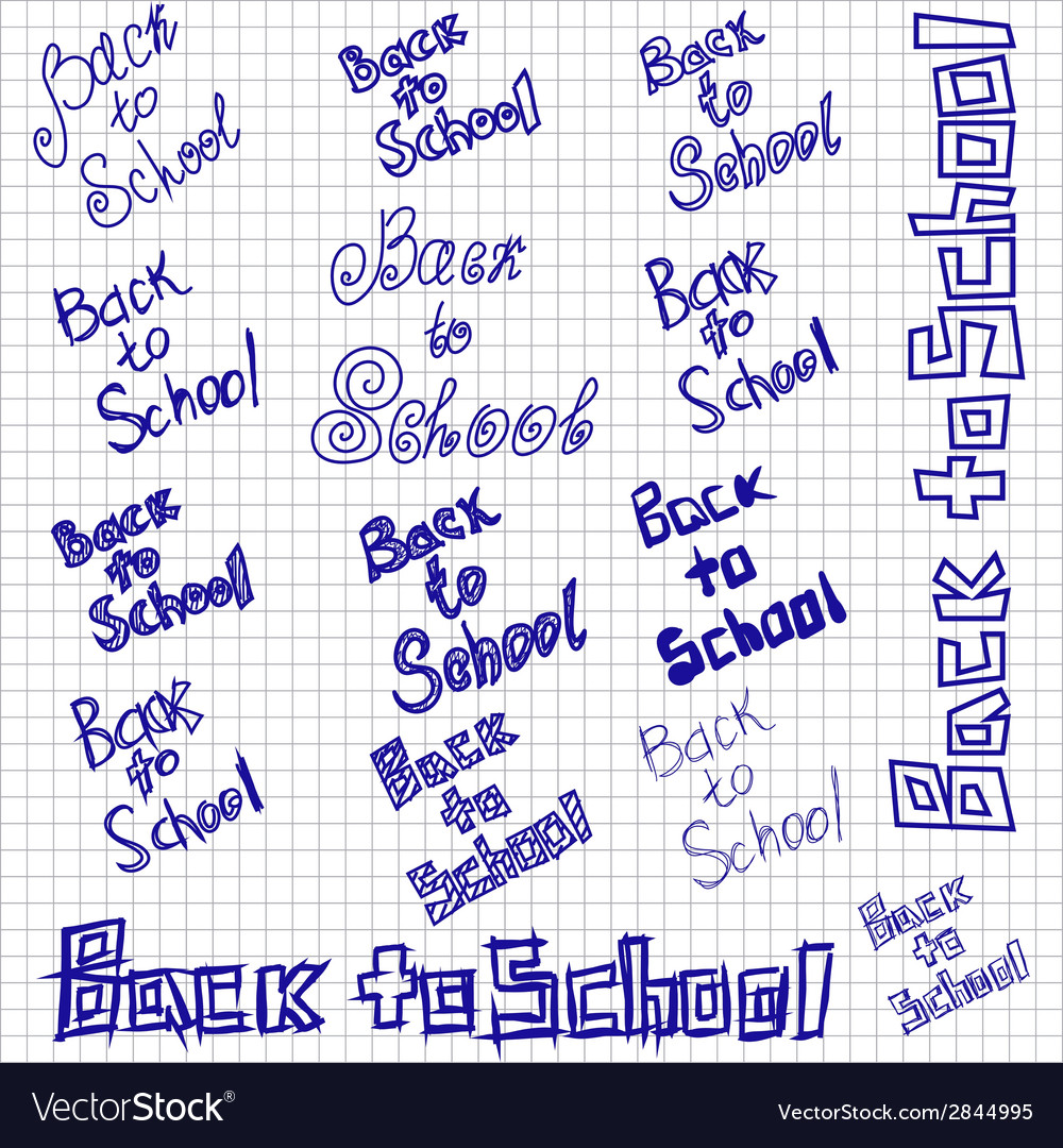 Back to school sketchy notebook doodles design Vector Image