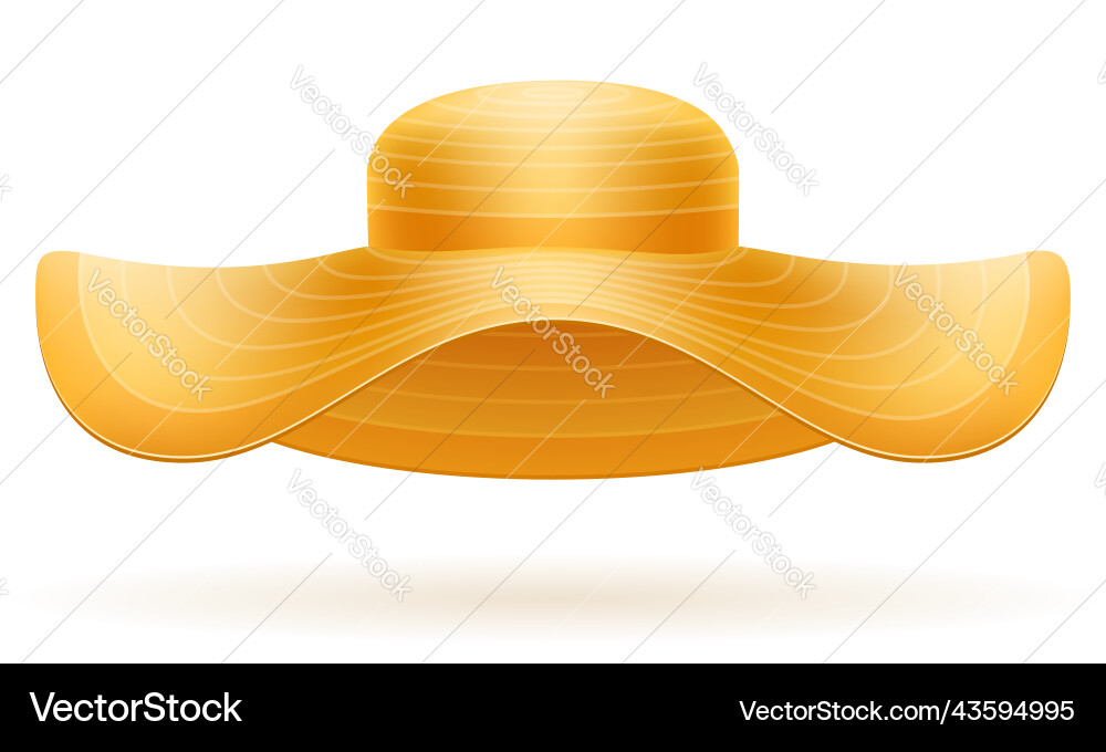 Beach hat for women stock Royalty Free Vector Image