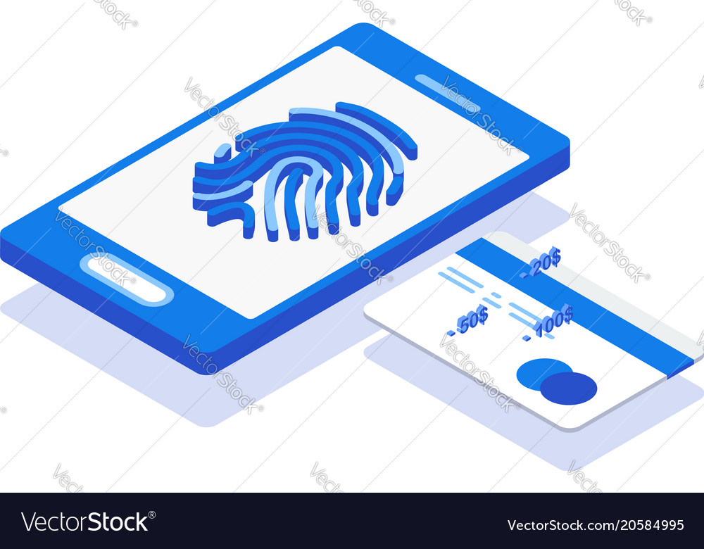Biometric authentication creative concept Vector Image