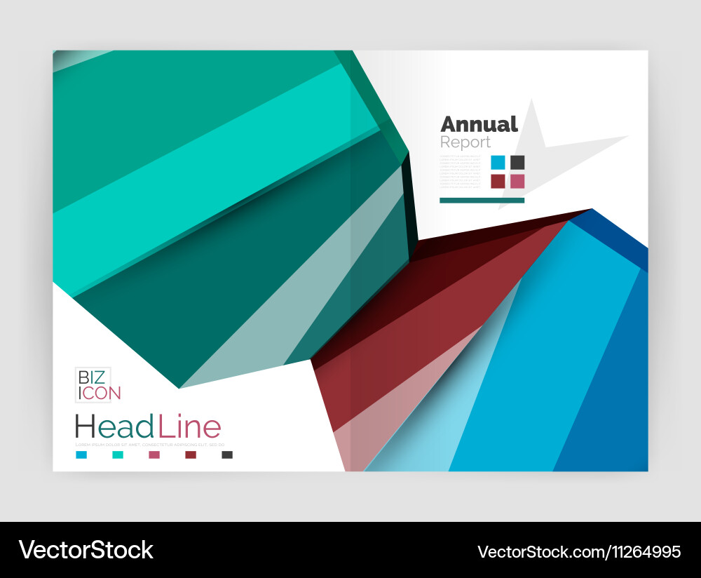 Business abstract geometric financial report Vector Image