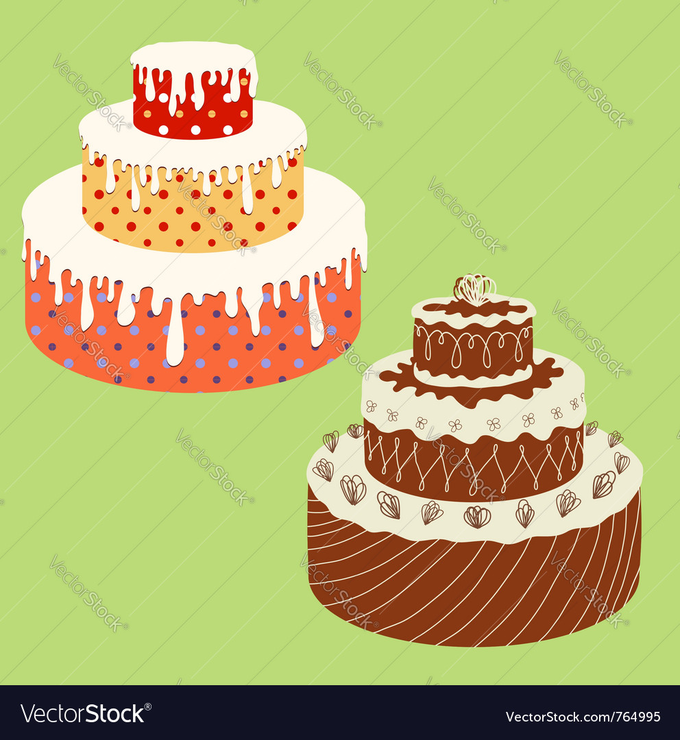 Cakes Royalty Free Vector Image - VectorStock