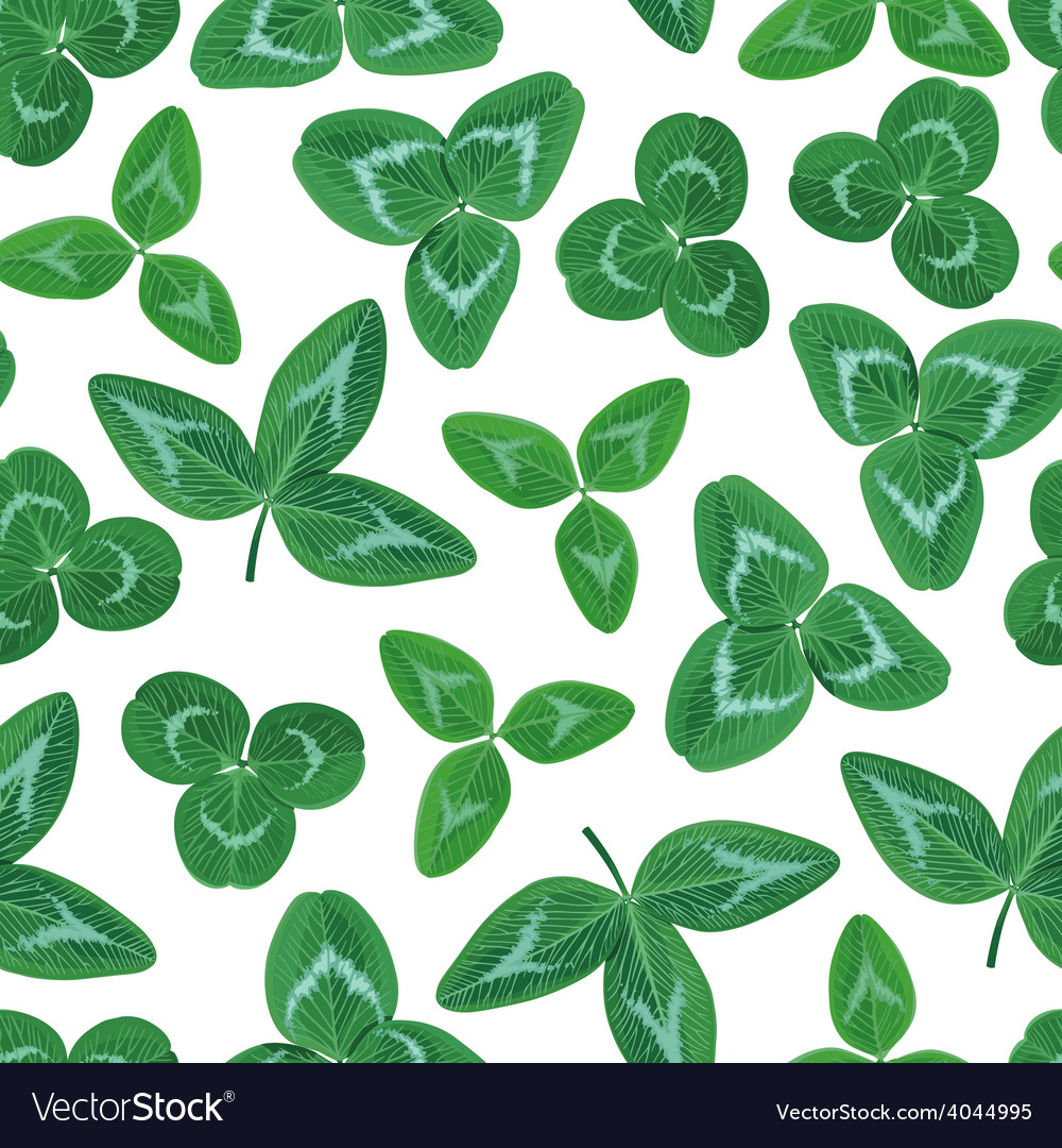 Clover set pattern Royalty Free Vector Image - VectorStock