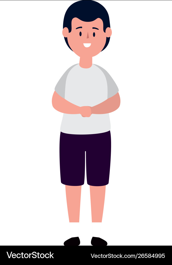 Cute little boy avatar character Royalty Free Vector Image