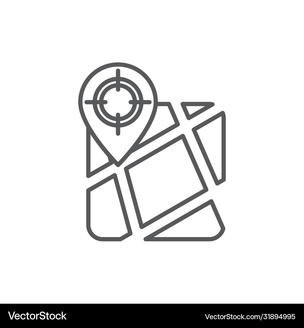 Gps with target location icon symbol isolated Vector Image