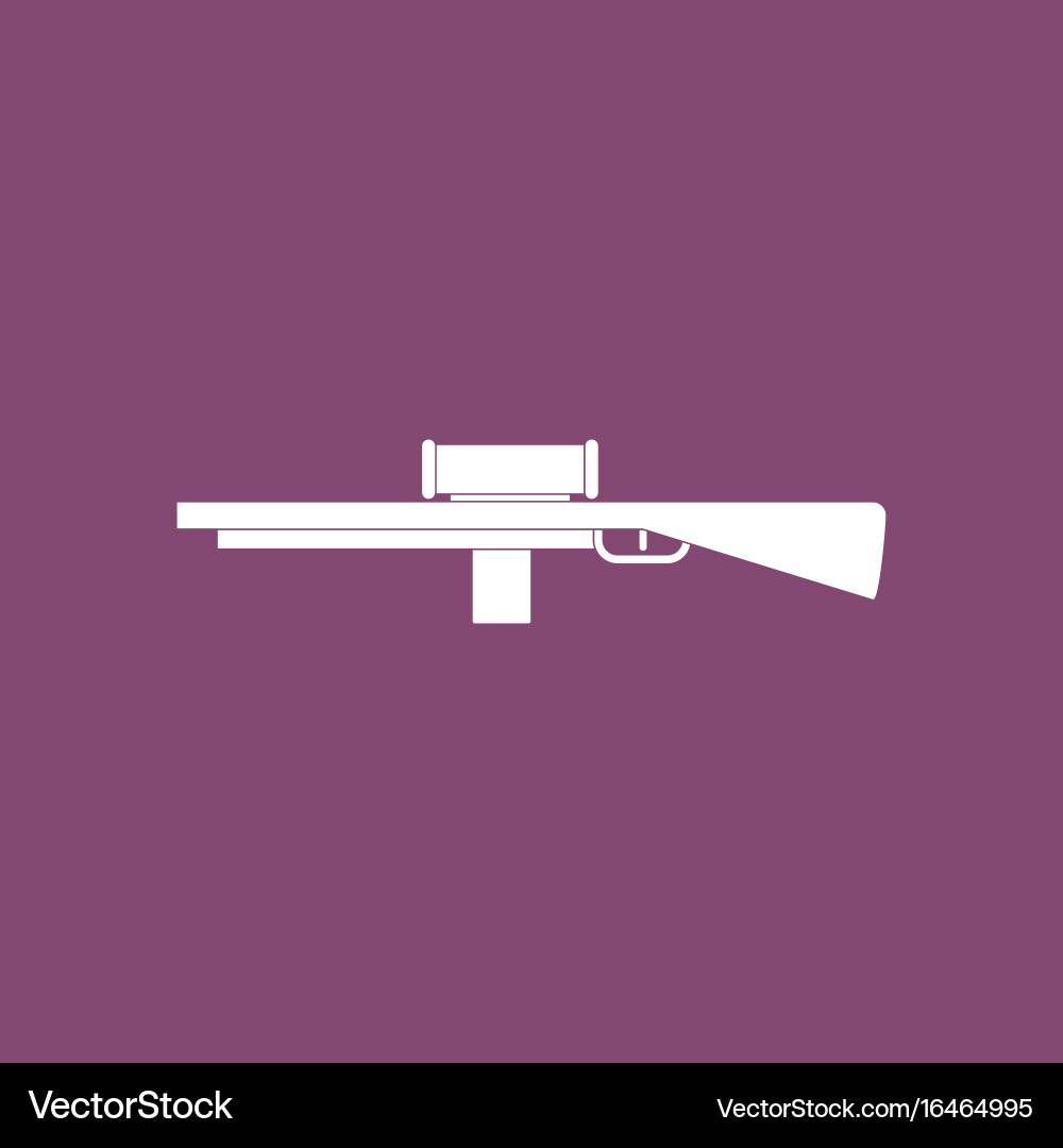 Icon military sniper rifle Royalty Free Vector Image