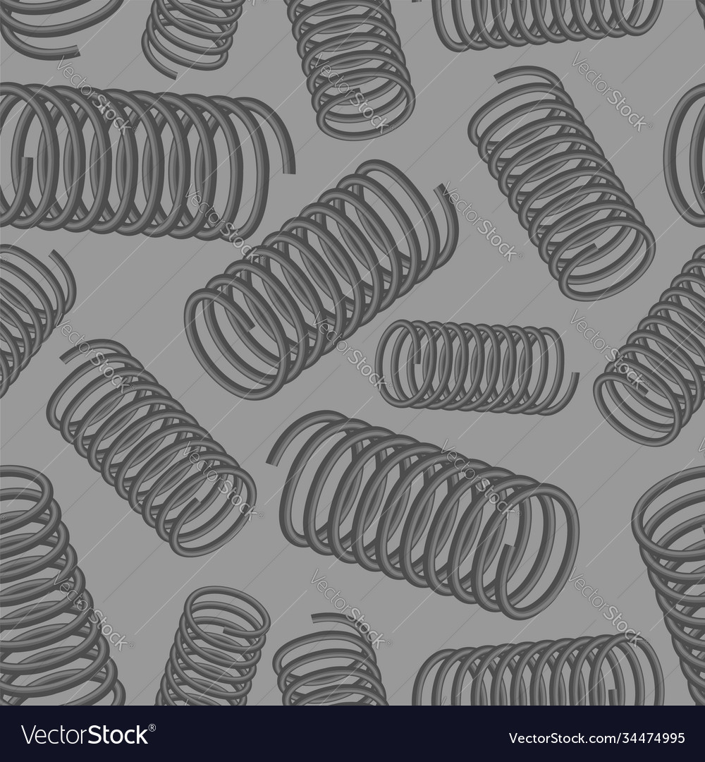 Metal spring pattern seamless background Vector Image
