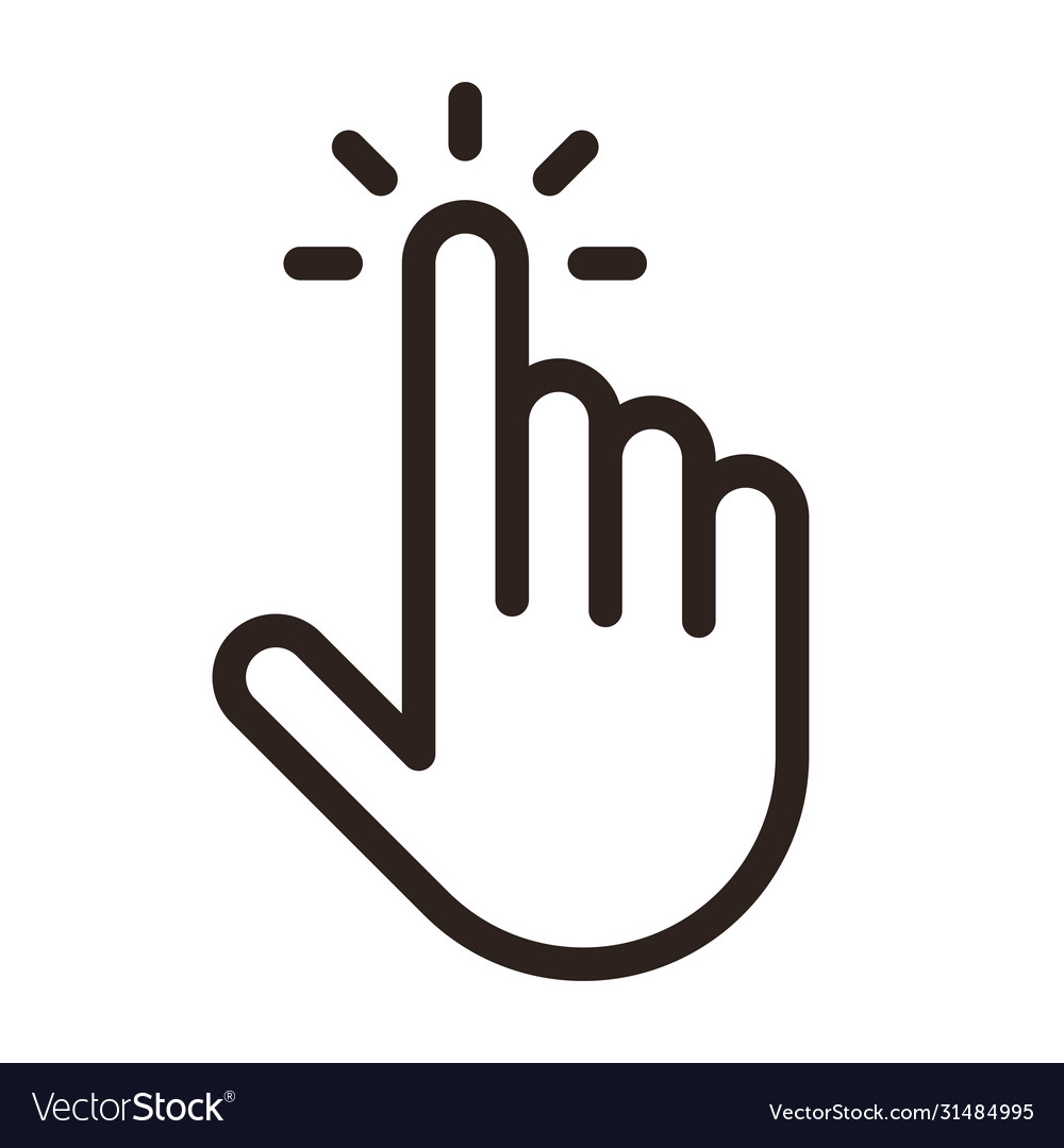 Pointer icon clicking icon Royalty Free Vector Image