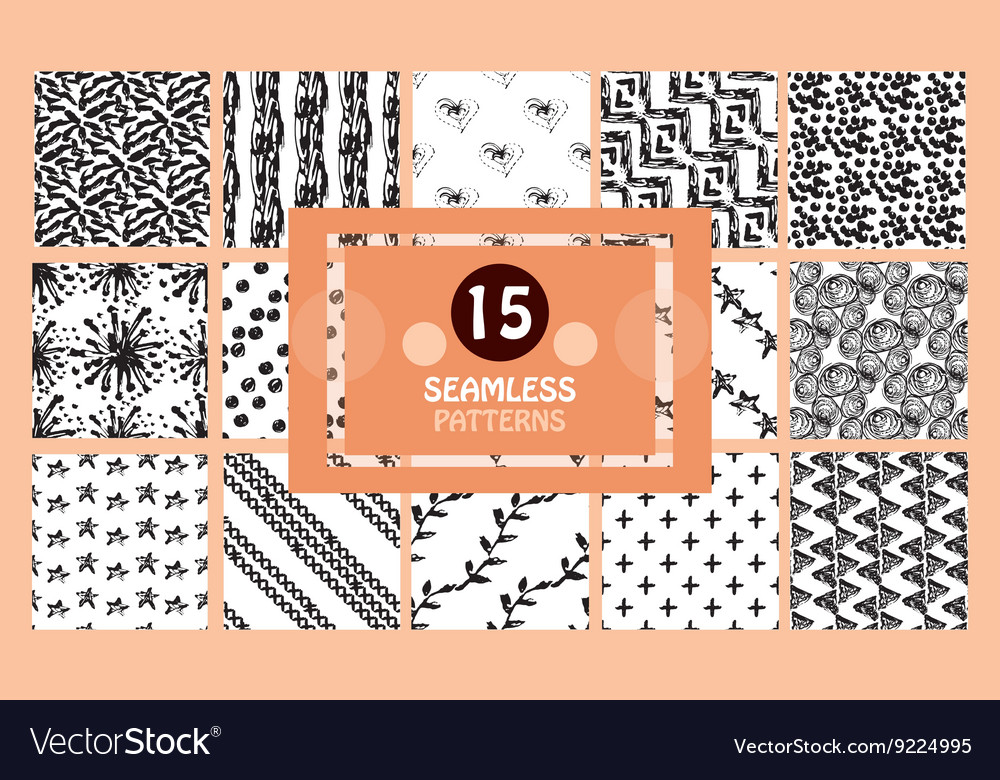 Seamless patterns set Royalty Free Vector Image