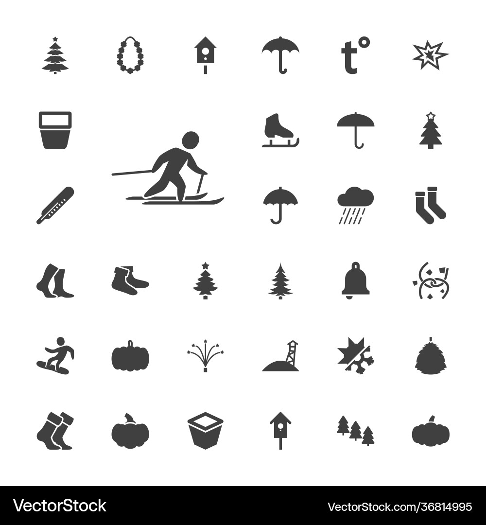 Season icons Royalty Free Vector Image - VectorStock