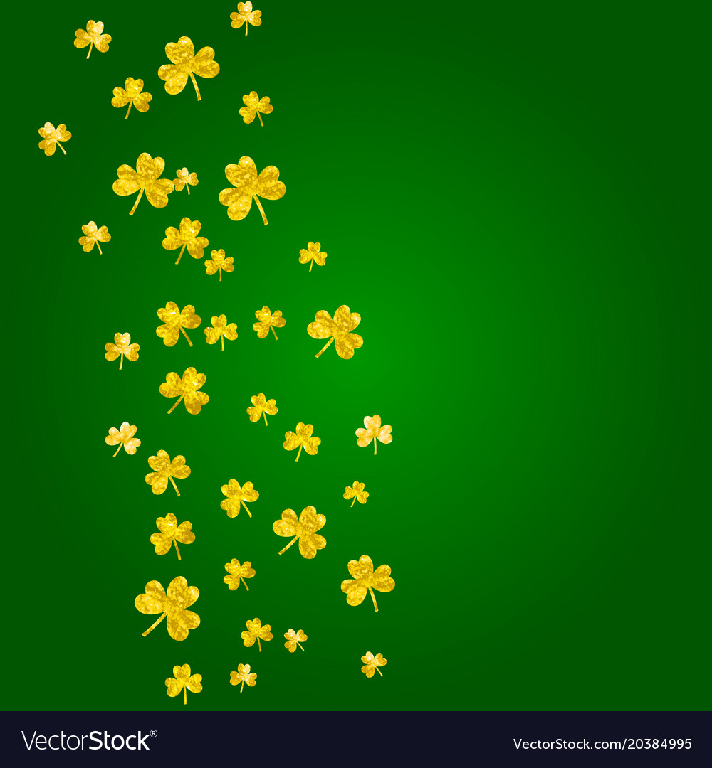 Shamrock background for saint patricks day Vector Image