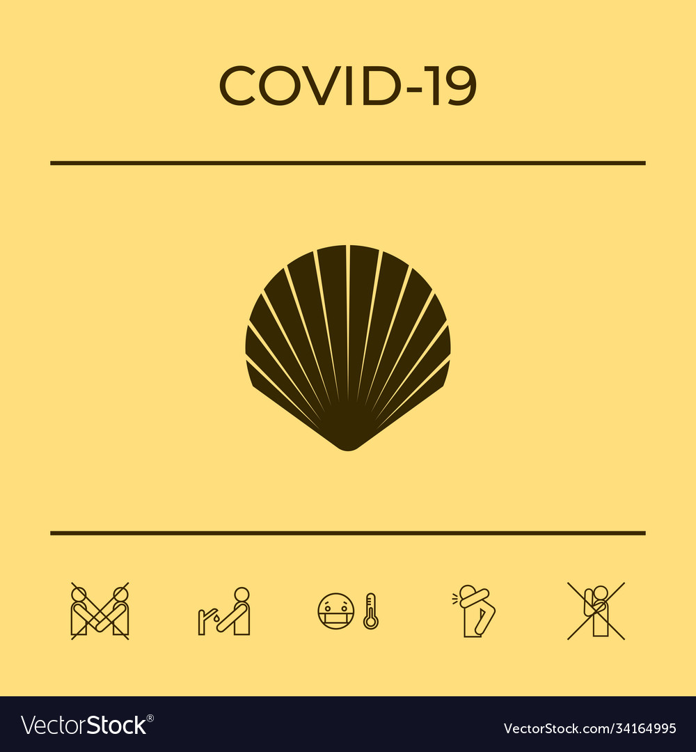 Shell symbol icon elements for your design Vector Image