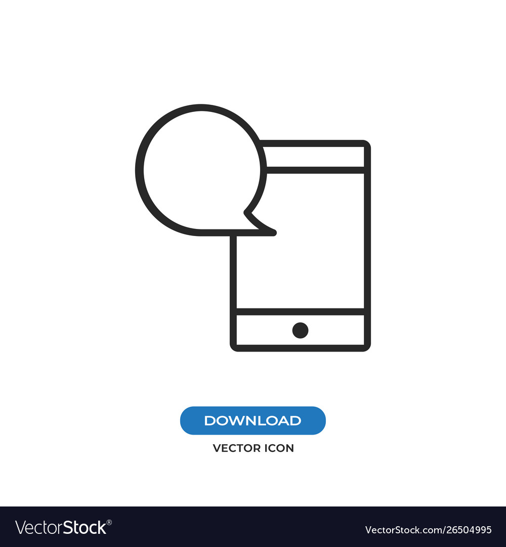 Smartphone with message icon Royalty Free Vector Image