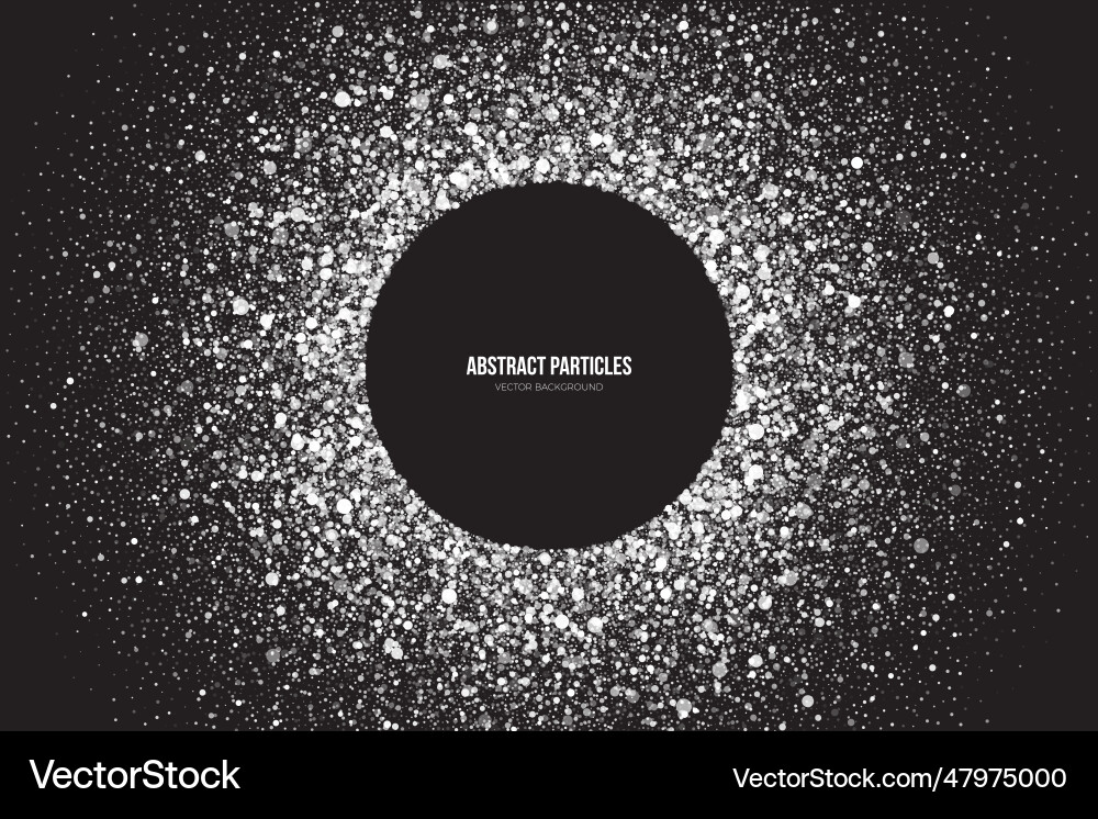 Bright white shimmer glowing particles round Vector Image