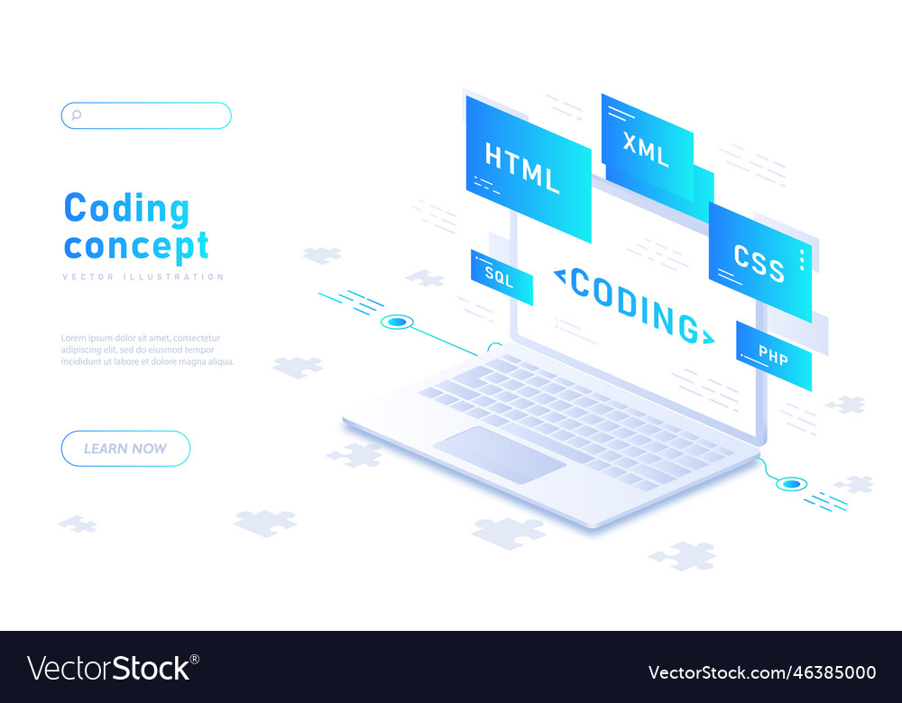 Concept Of Coding Royalty Free Vector Image Vectorstock