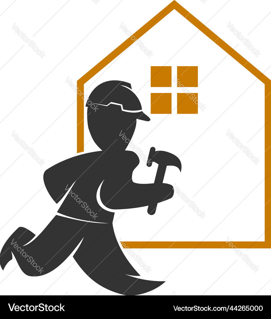 Construction renovation fast logo icon brand Vector Image