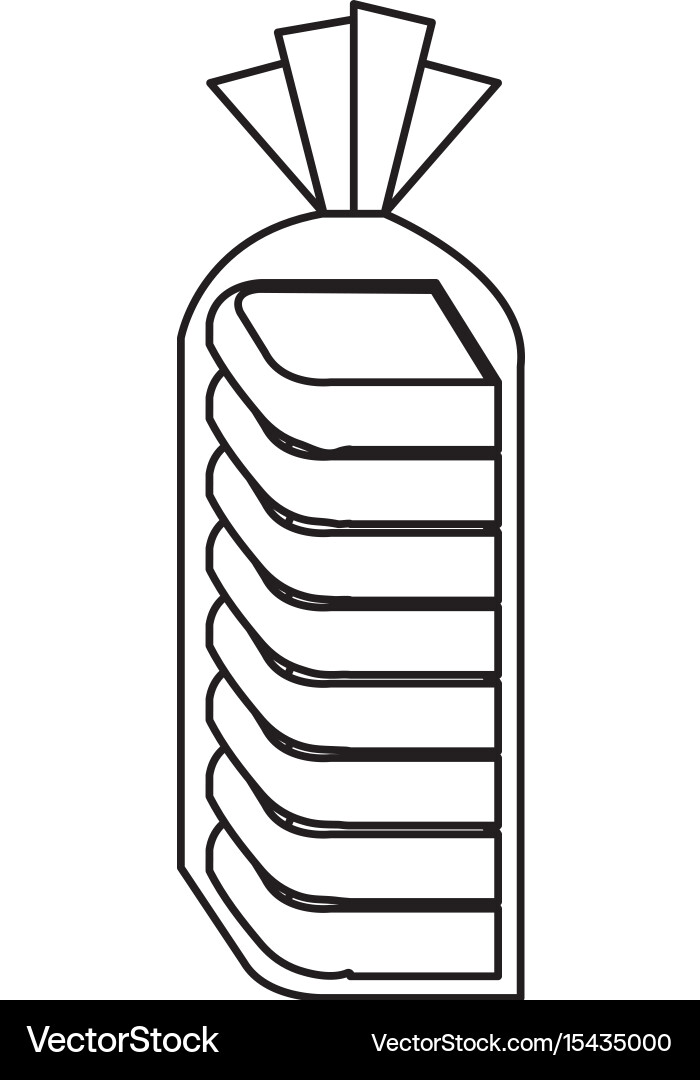 Delicious slices bread in bag Royalty Free Vector Image