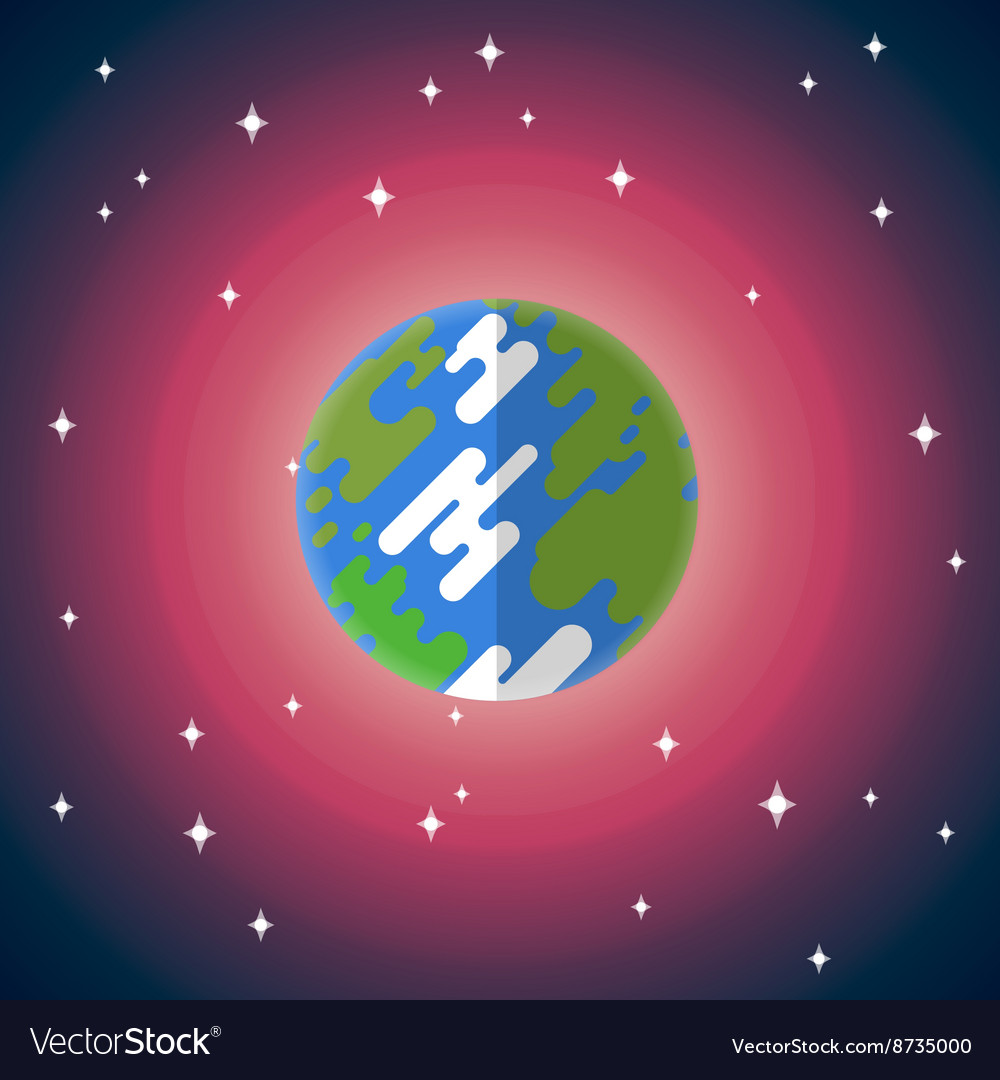 Flat icon of earth Royalty Free Vector Image - VectorStock