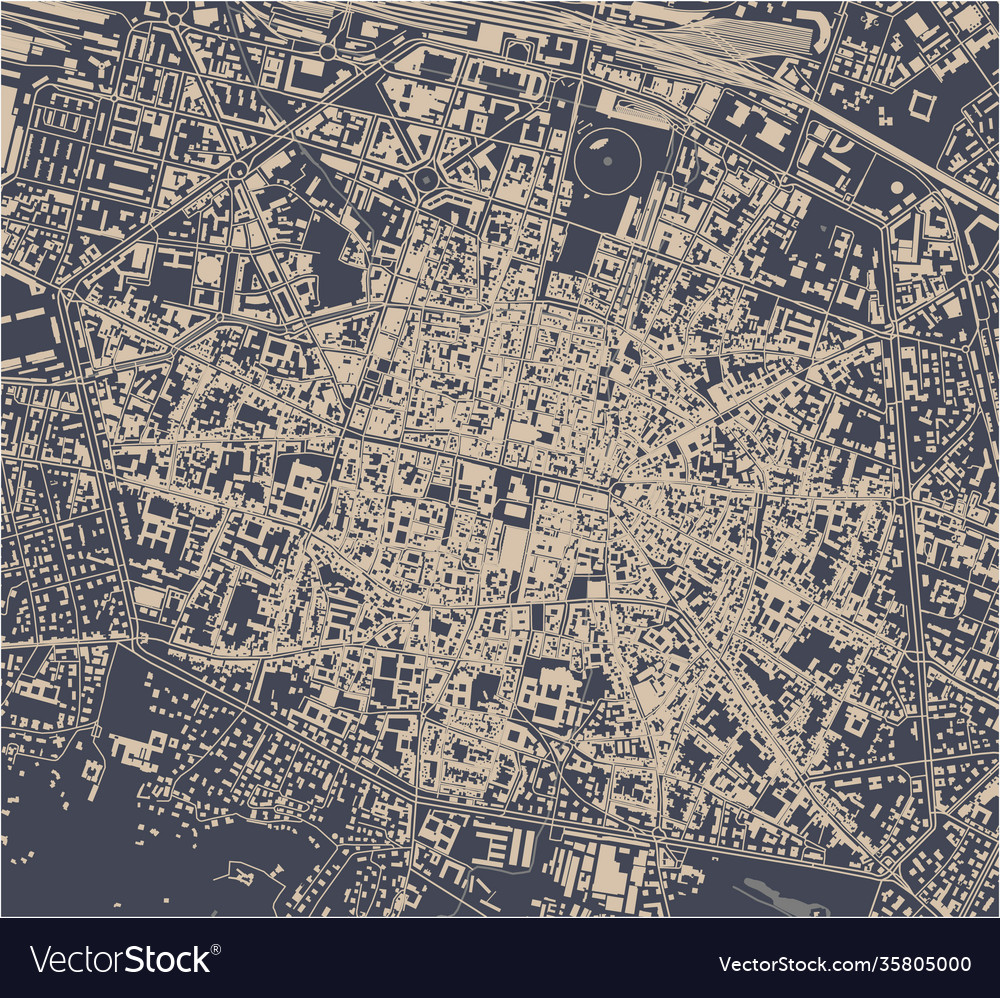 Map city bologna emilia-romagna italy Royalty Free Vector