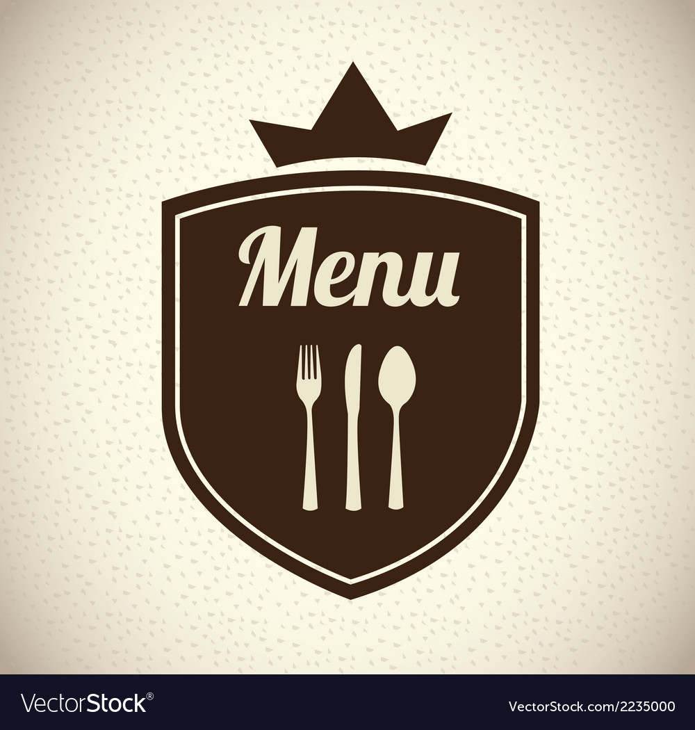 Menu design over pattern background Royalty Free Vector