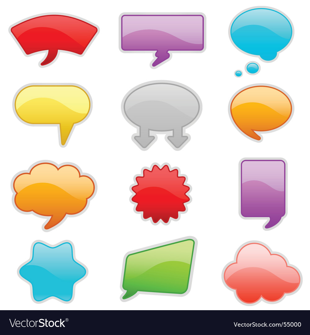 Message bubbles Royalty Free Vector Image - VectorStock