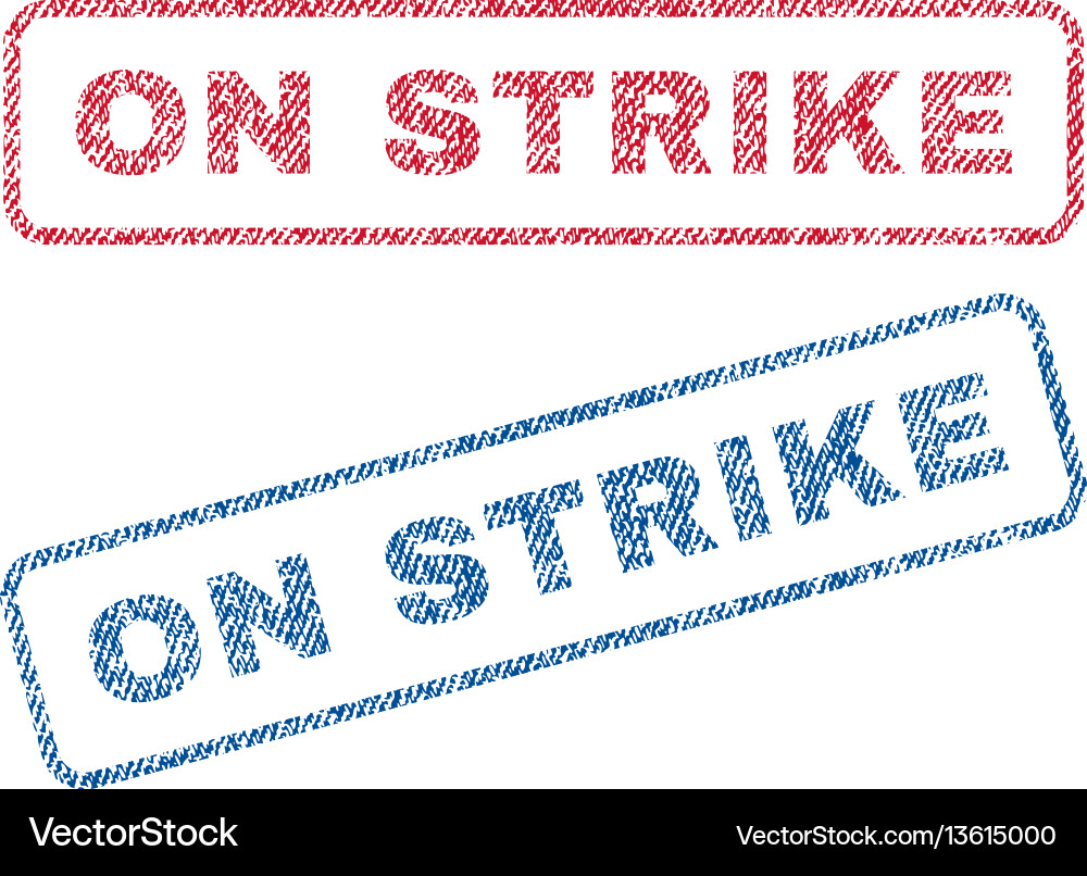 On strike textile stamps Royalty Free Vector Image