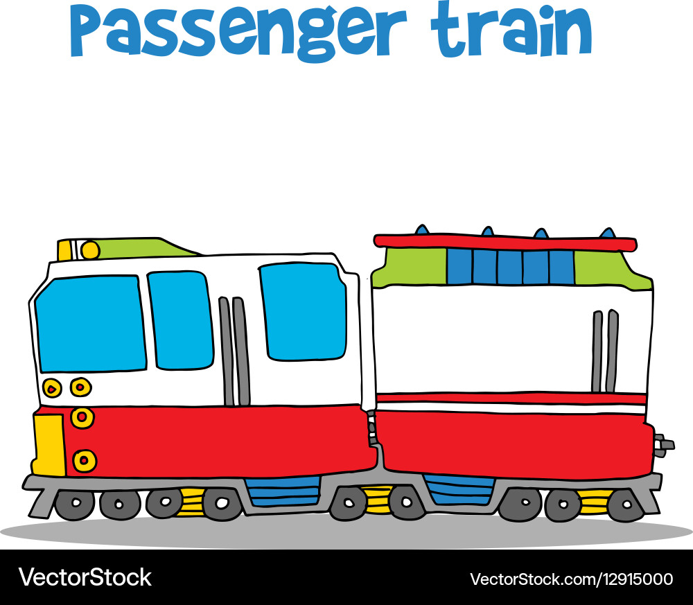 Passenger train of art Royalty Free Vector Image