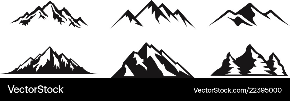 Peak mountain Royalty Free Vector Image - VectorStock