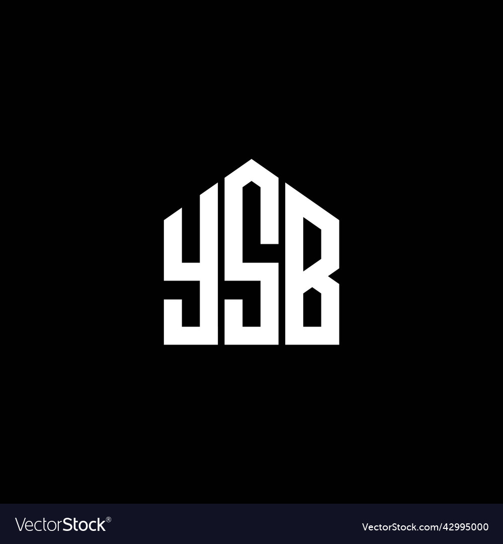 Ysb letter logo design on black background Vector Image
