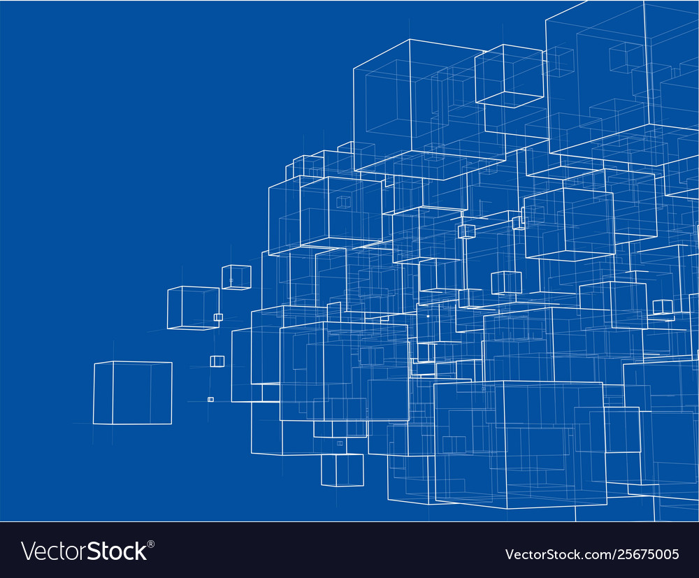 Abstract boxes background Royalty Free Vector Image