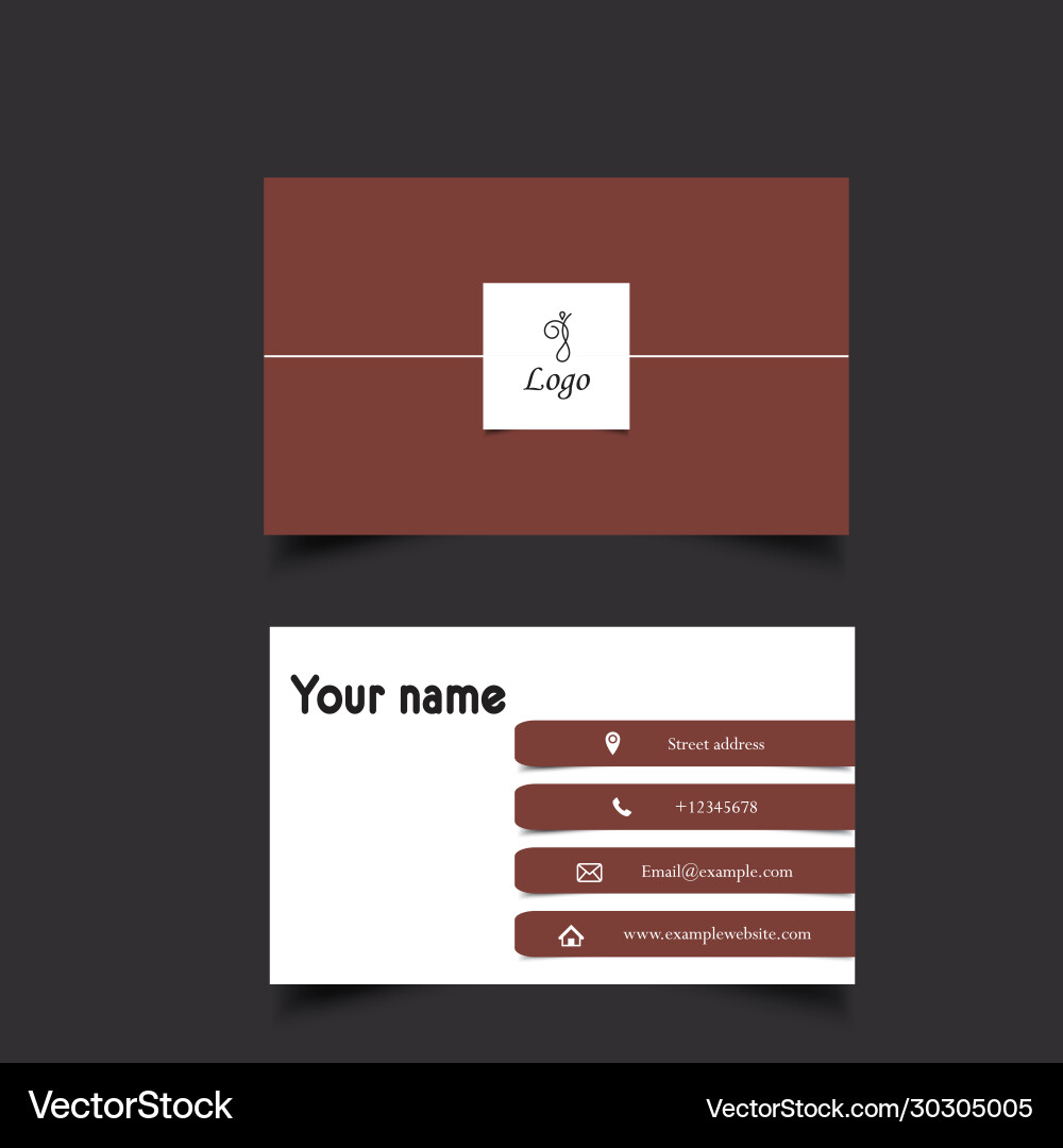 Business name card template Royalty Free Vector Image