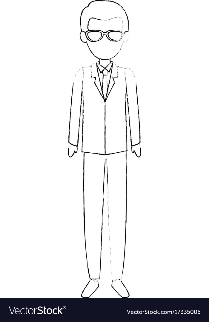 Elegant businessman avatar character Royalty Free Vector Elegant businessman avatar character Royalty Free Vector
