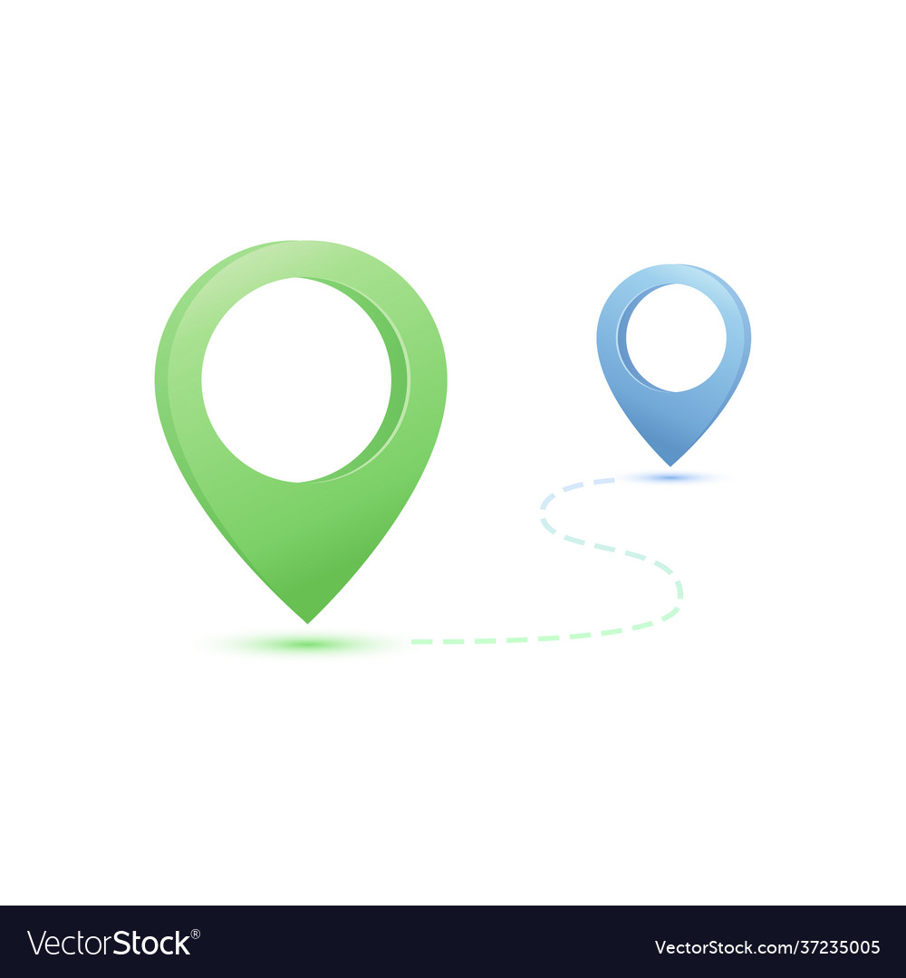 Gps navigation destination pointer Royalty Free Vector Image