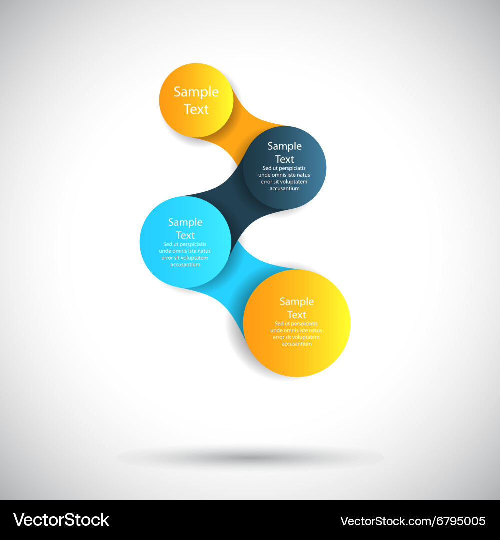 Infographics metaball round diagram Royalty Free Vector