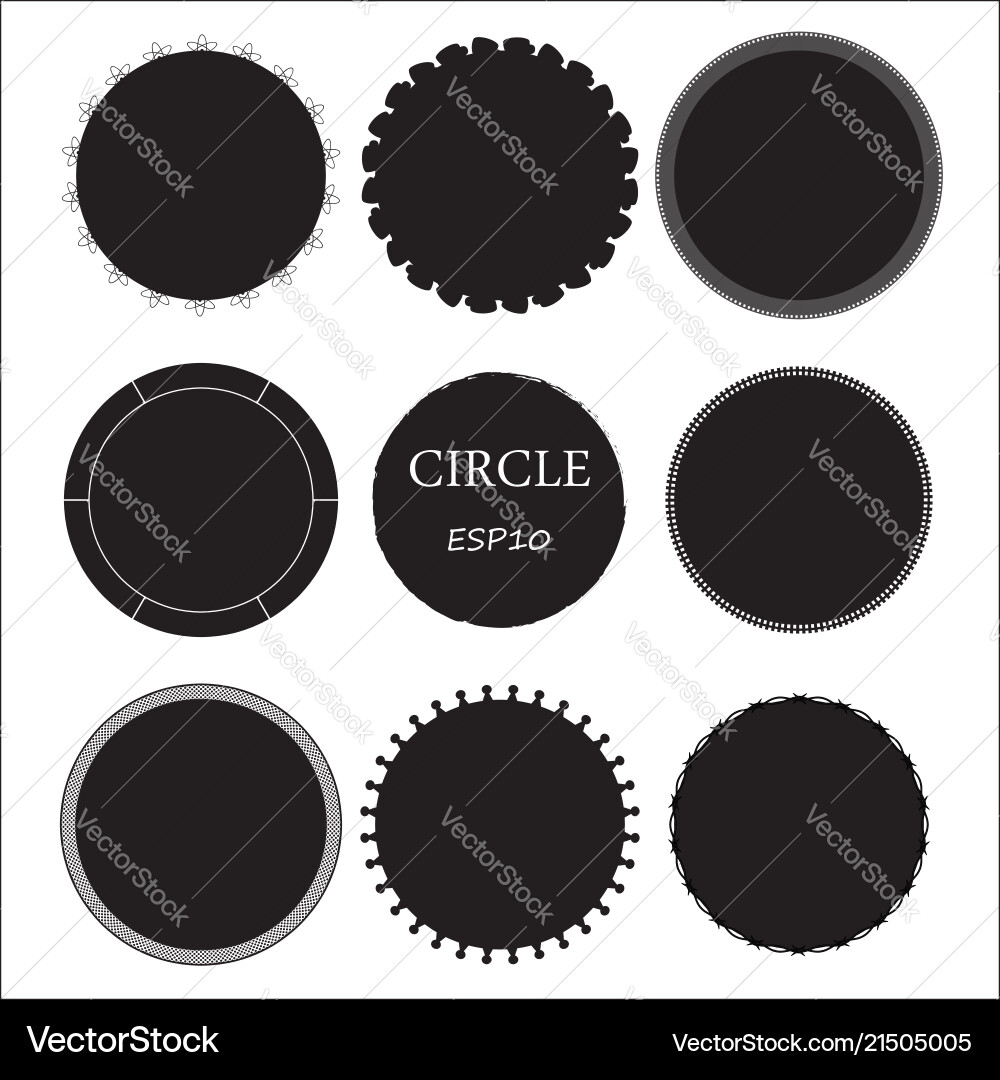 Set of hand drawn circles design elements Vector Image