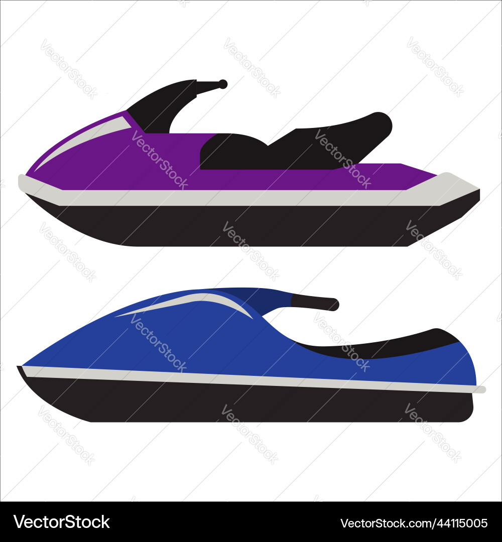 Set of jet ski Royalty Free Vector Image - VectorStock