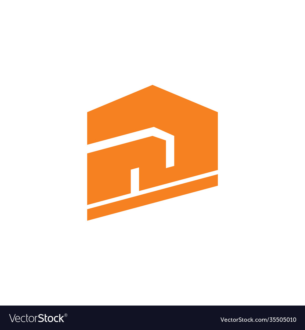 Abstract simple geometric building logo Royalty Free Vector