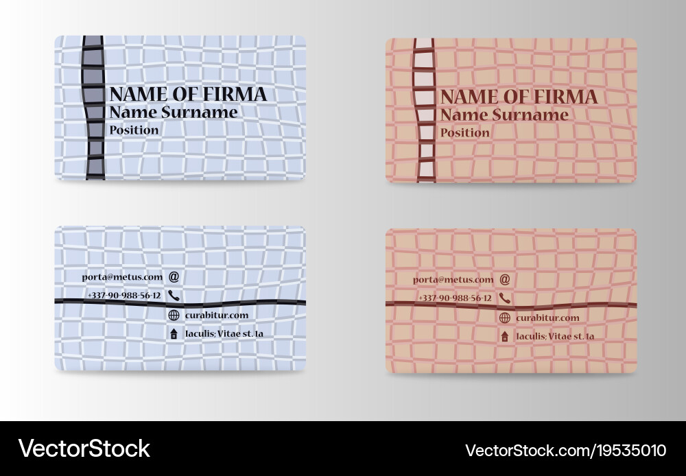 Business card design with logo Royalty Free Vector Image