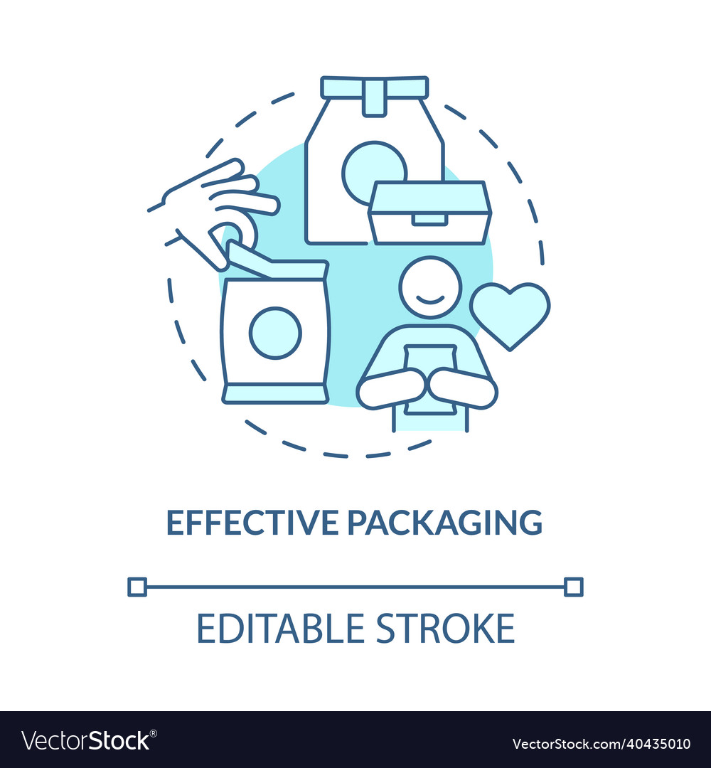 Effective package concept icon Royalty Free Vector Image