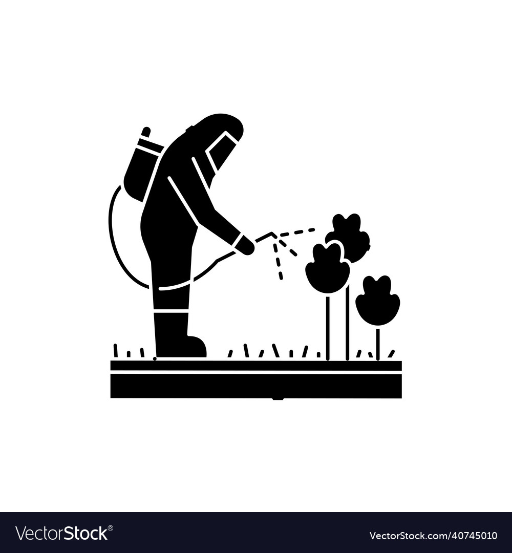 Elimination of insects color line icon garden Vector Image Elimination of insects color line icon garden Vector Image